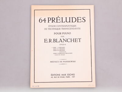 192290 E. R. Blanchet 64 PRÉLUDES M.E. 1410 Études Contrapuntique +Abb ...