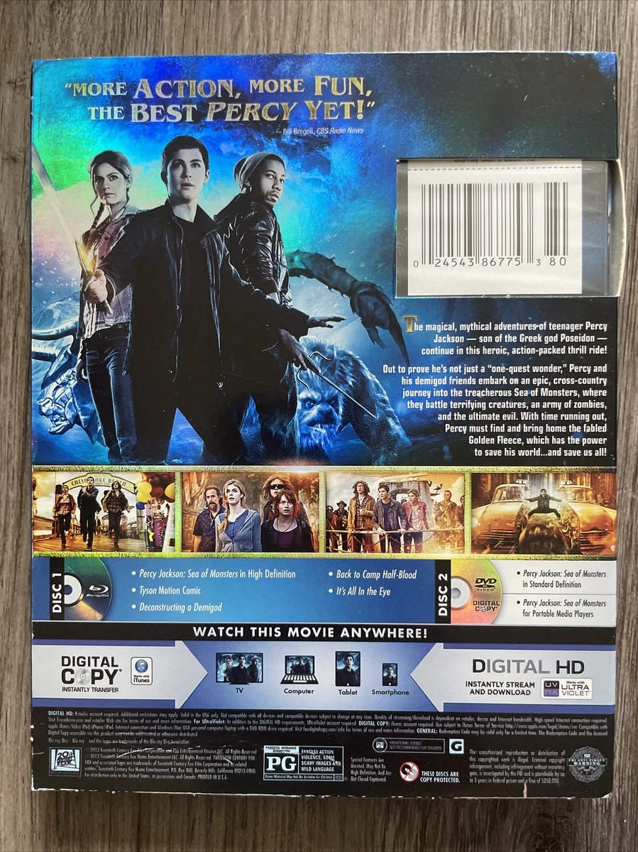 Percy Jackson Sea Of Monsters Blu Ray Cover