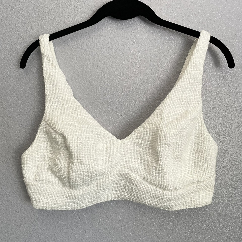 Showpo Adelaide Textured White Crop Bra Top | eBay