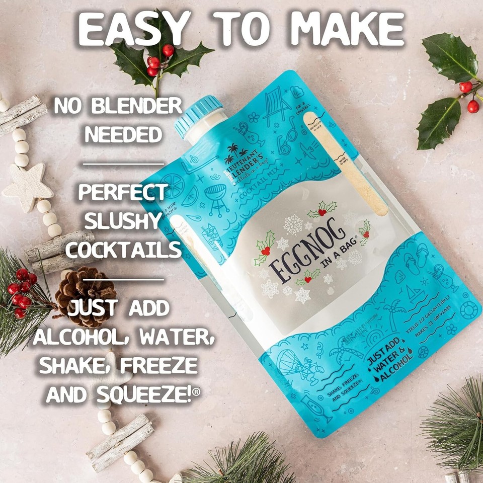 All-Natural Creamy Eggnog Drink Mix - 16 Servings for Festive ...