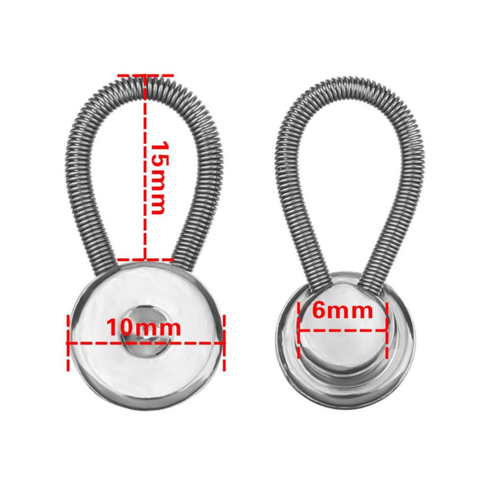 20pcs Metal Button Extenders Flexible Springs For | eBay
