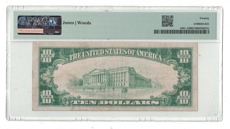U.S. (Idaho Falls, ID) - 1929 $10.00 National Currency Banknote (PMG VF ...