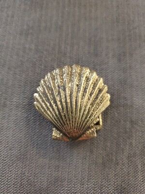 1980 Ivar Hyden Brass Scallop Shell Belt Buckle | eBay