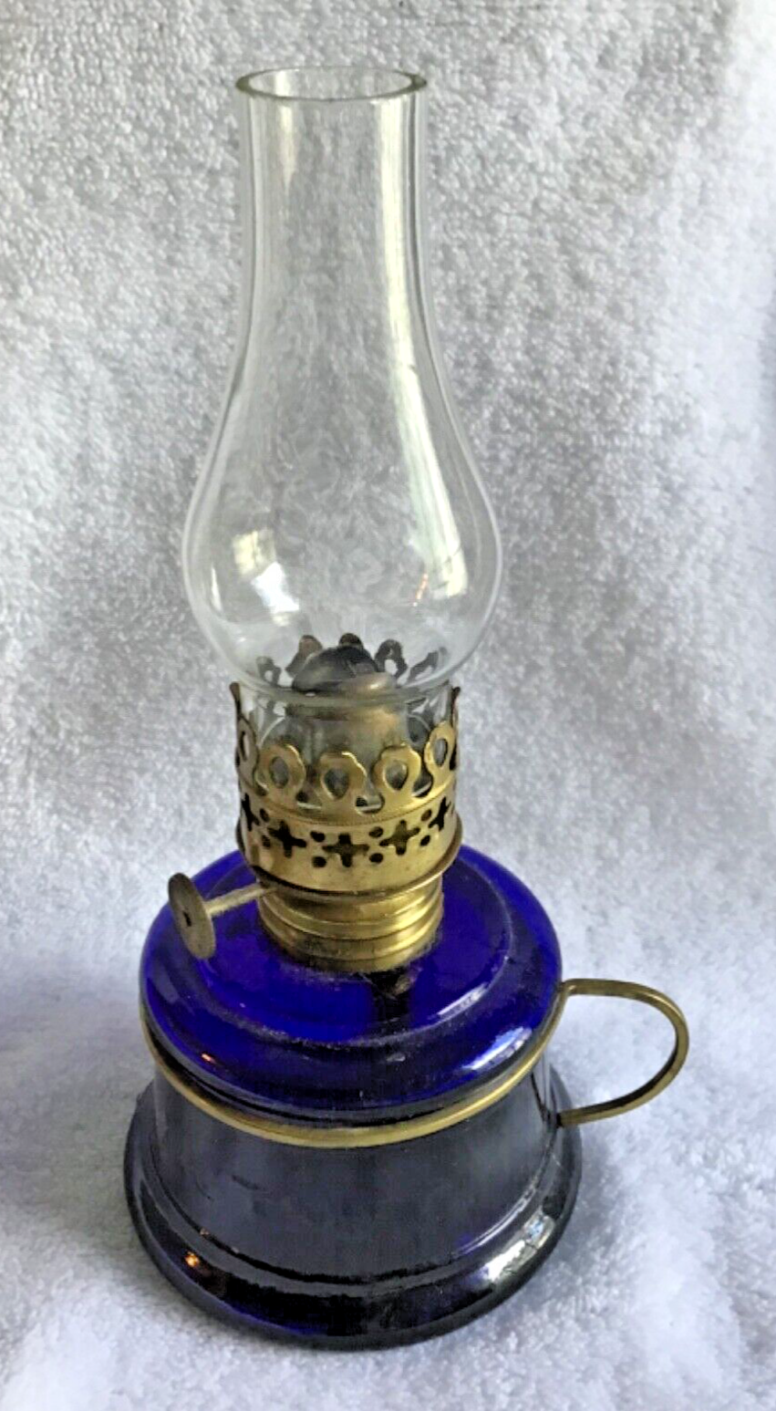 Cobalt Blue Miniature Nutmeg Oil Lamp M and Co. | eBay