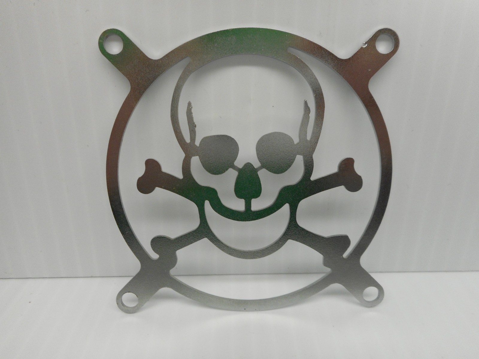 Skull & Bones Steel Computer PC Fan Cover Plate Grille 2 & 7/8" Screw ...