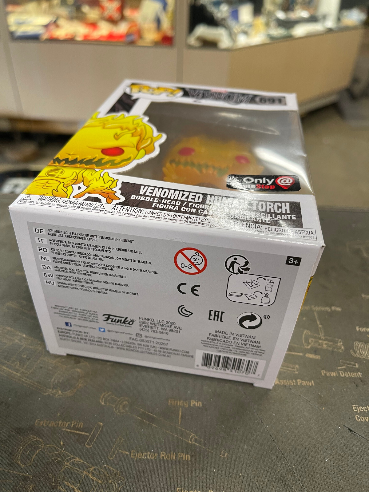 Funko POP Marvel Fantastic Four Venomized Human Torch #691 GameStop for ...