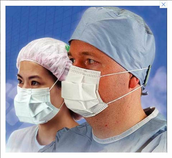 FDA class II, level 2 medical device Surgical Massk 98% BFE protection ...