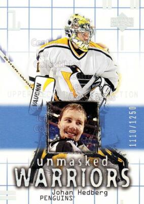 2001-02 UD Mask Collection #186 Johan Hedberg | eBay