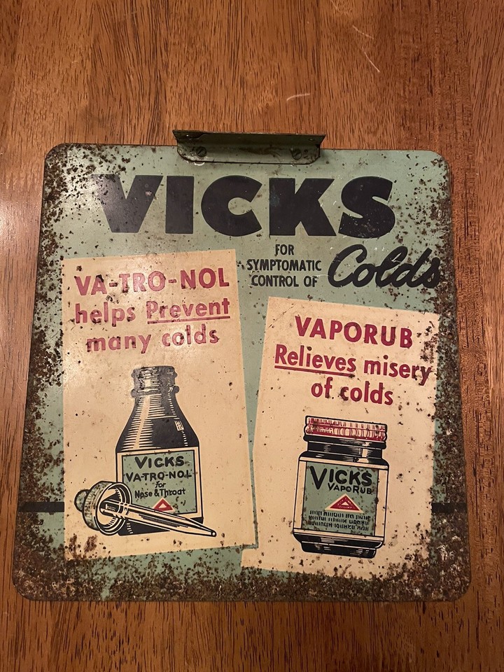 Vintage Vicks Sign (Metal) | eBay