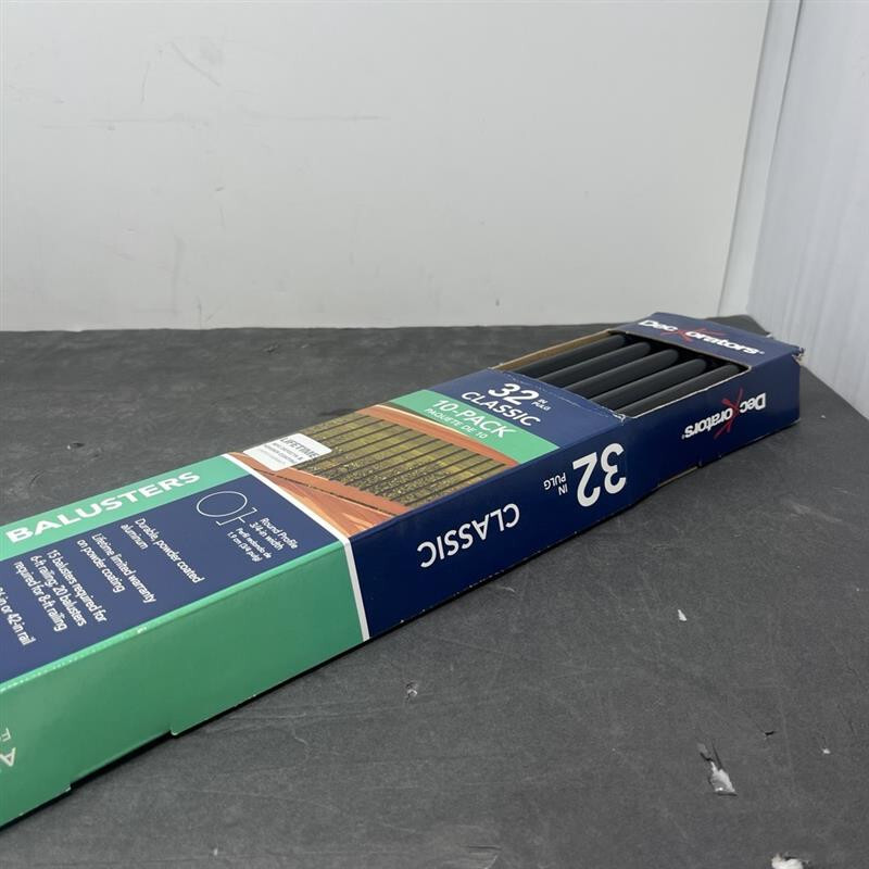 10 PACK Deckorators 32" Black Aluminum Deck Classic Balusters 3/4 ...