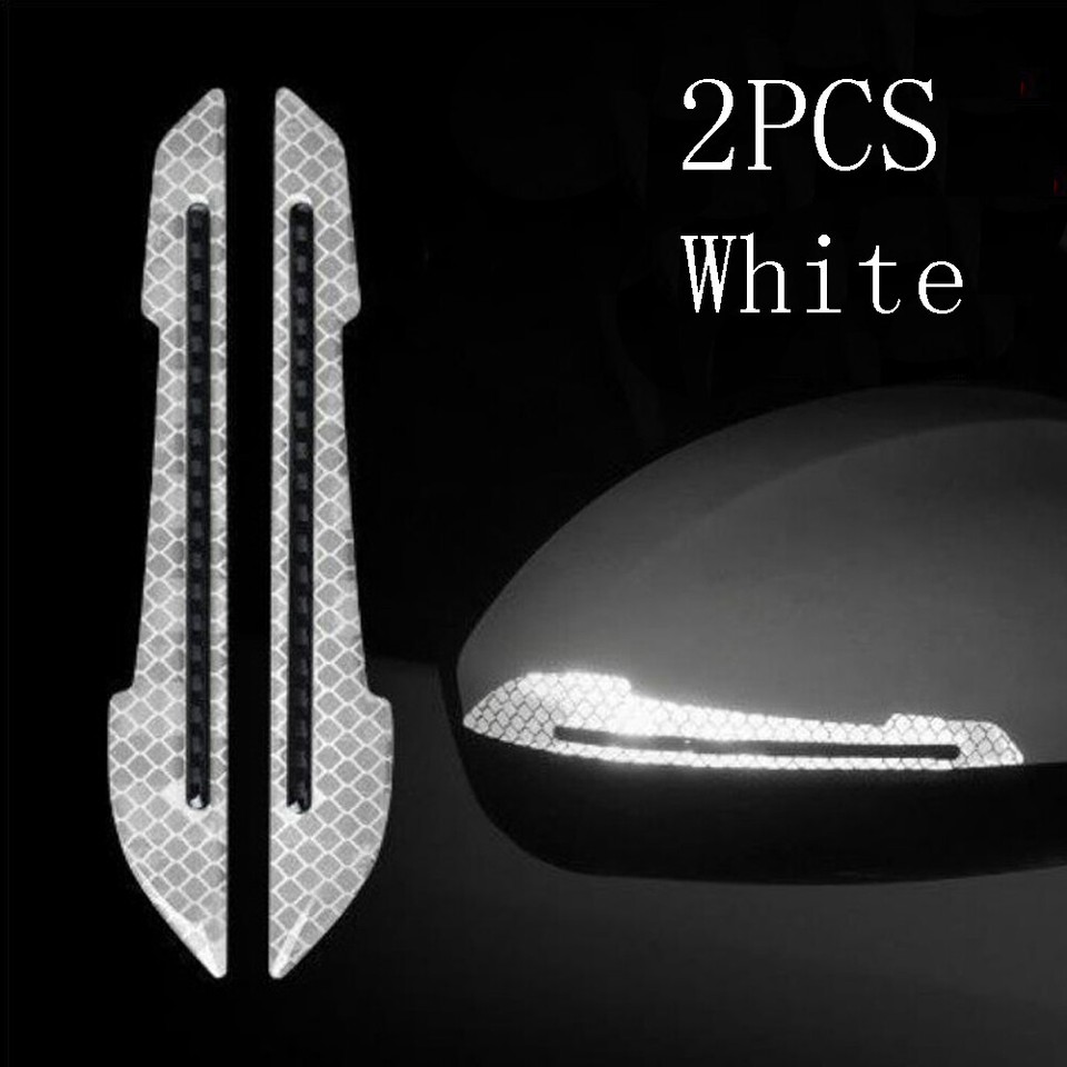 2x Reflective Carbon Fiber SUV Car Side Mirror Warning Decal Sticker ...