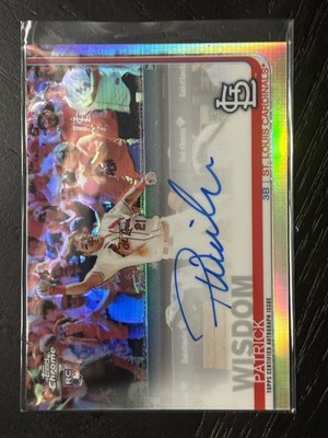 2019 Topps Chrome - Rookie Autographs Patrick Wisdom #RA-PW Refractor ...