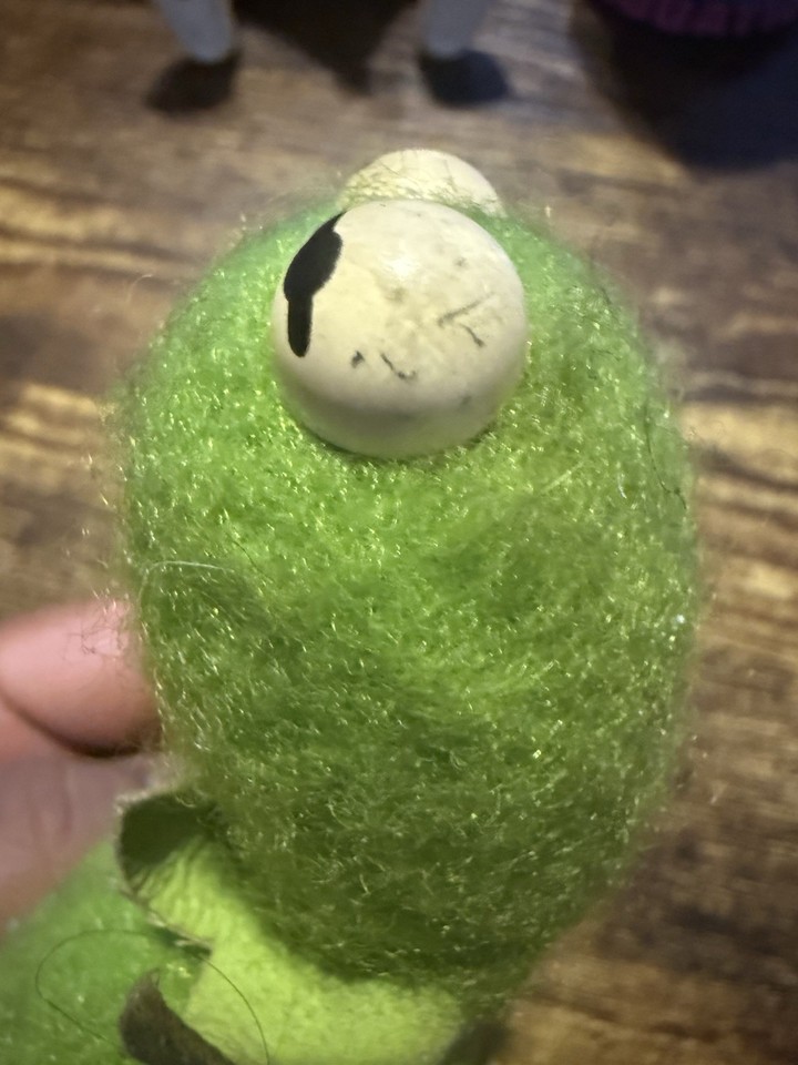 Vintage 1979 KERMIT THE FROG Muppet Sad Beanbag Plush Fisher Price Toy ...