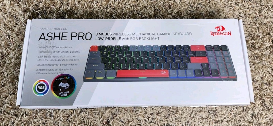 Redragon ASHE PRO K626RBG-RGB-PRO Wireless Mechanical Keyboard | eBay