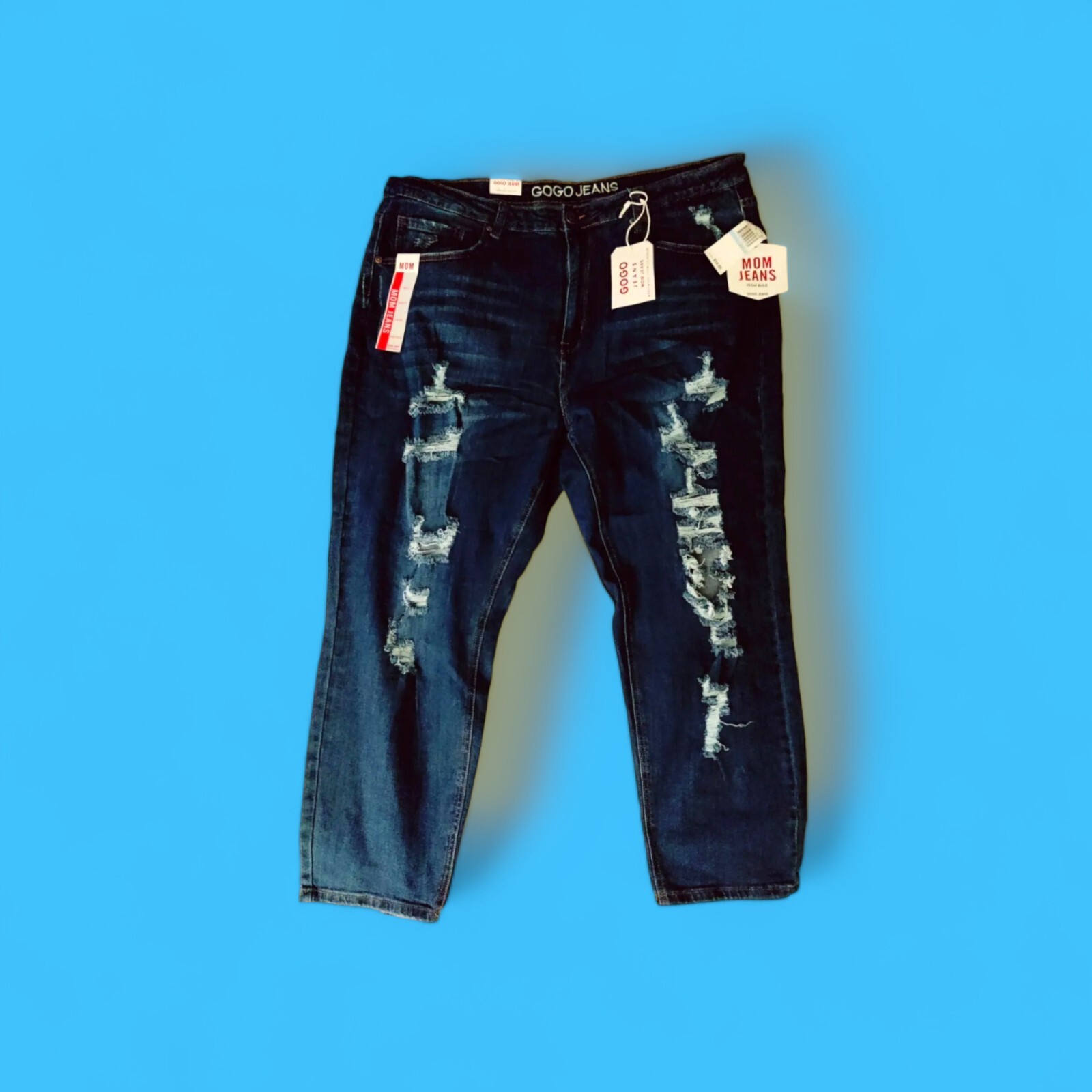 NEW! Gogo Dream Jeans - Frayed Leg Denim - Women's High Rise Size 20 ...