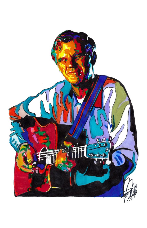 Doc Watson Guitar Bluegrass Country Music Poster Print Wall Art 11x17 ...