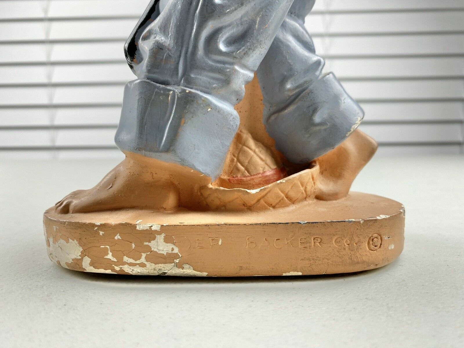 10” Vintage ABCO Old Man with Shotgun Chalkware Hand Painted Alexander ...