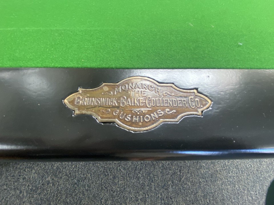 9' J.M. Brunswick & Balke Co.'s - The Monarch - Antique Pool Table ...
