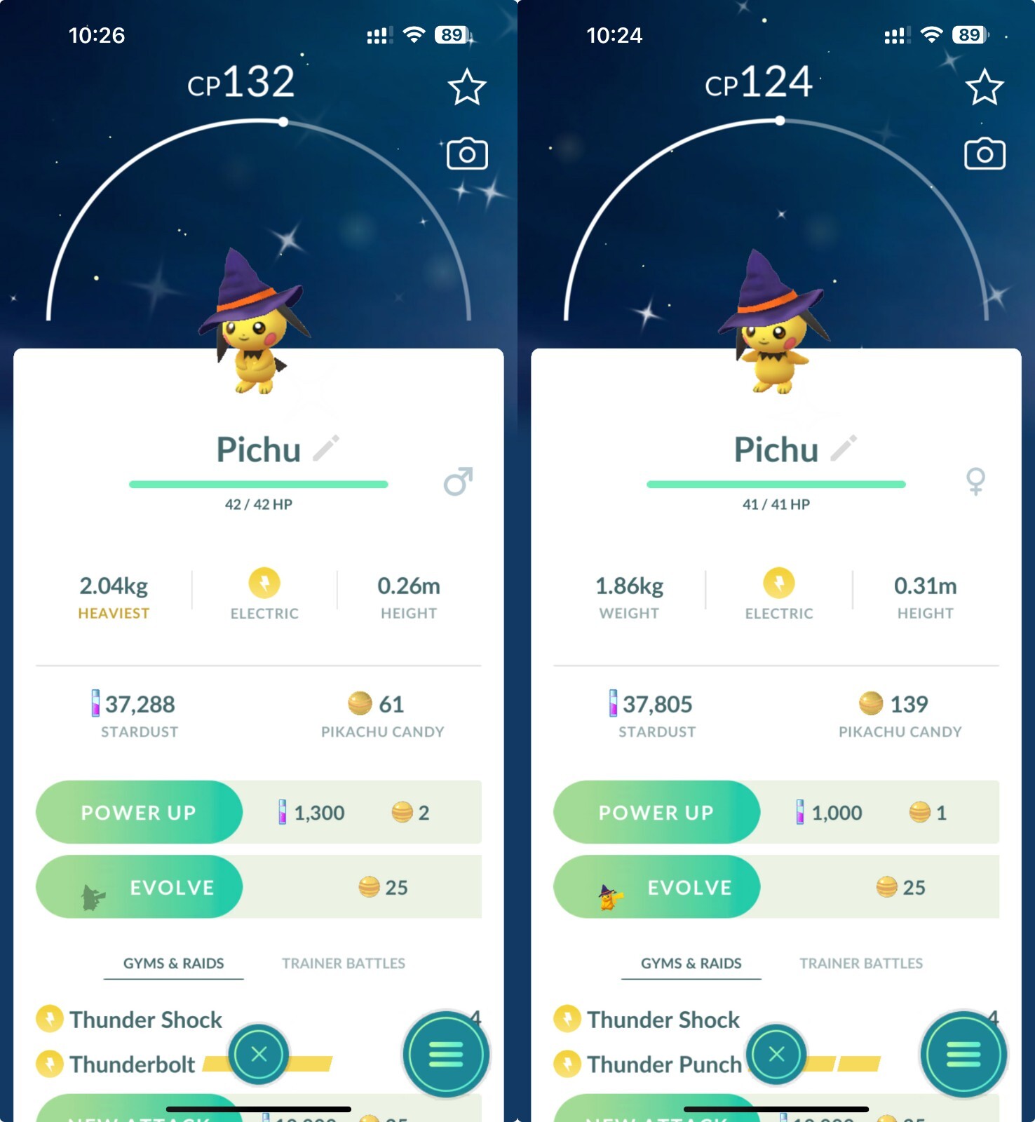 Shiny Pichu witch hat costume -MlNl P T C - Read Description | eBay