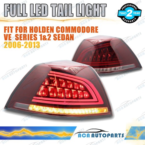 Red Lens Full LED Tail Light L&R For Holden Commodore VE Series 1&2 ...