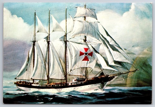 A765 Vtg Postcard Fantome Windjammer Barefoot Cruises Ship Boat Sails ...