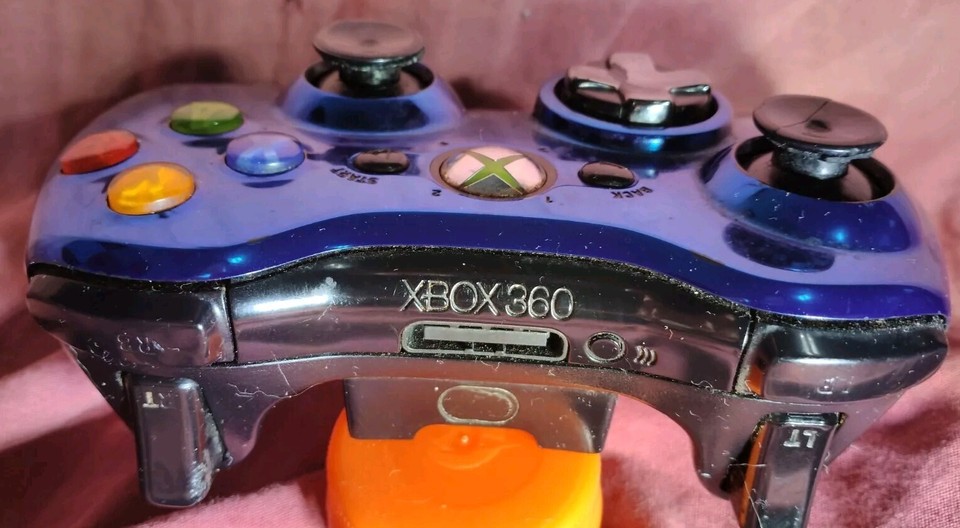 Xbox 360 Chrome Series Metallic Blue OEM Wireless Controller TESTED | eBay