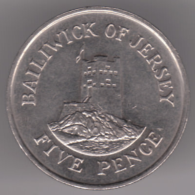 Jersey 5p Pence 1985 Copper-nickel Coin - Seymour Tower | eBay