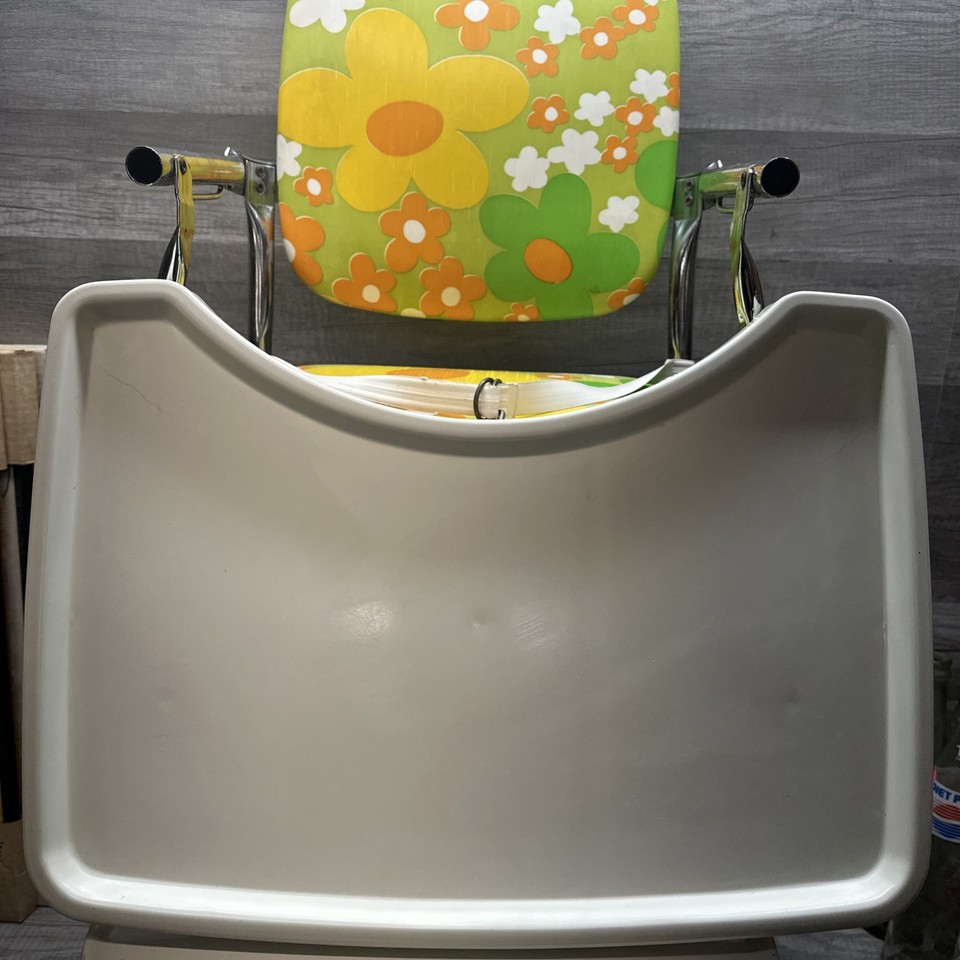 Vintage Cosco Flower Power Kids High Chair 60s 70s Mid Century | eBay