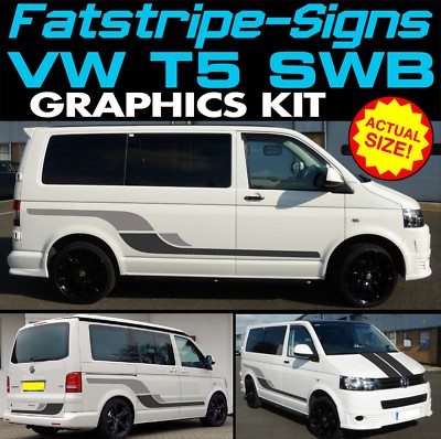 to fit VW TRANSPORTER T5 SWB GRAPHICS STICKERS STRIPES DAY VAN CAMPER ...