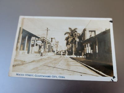 RPPC Maceo Street Guantanamo City Cuba Real Photo Postcard ESSO ...