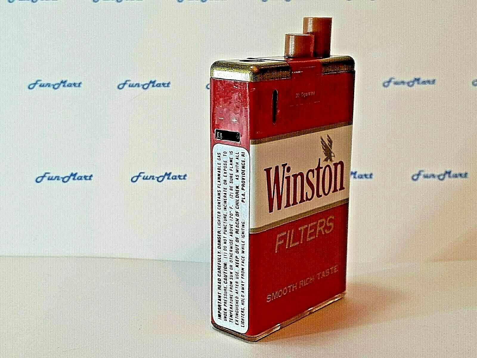 WORKING Vintage WINSTON Cigarette Pack Style Advertising LIGHTER [2695 ...