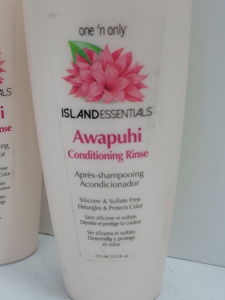 2 X ONE N' ONLY ISLAND ESSENTIALS AWAPUHI CONDITIONING RINSE 12.5oz ...