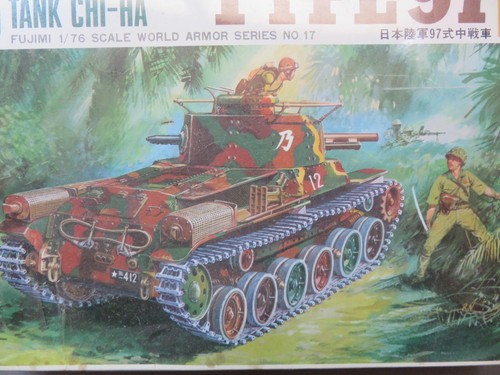 Fujimi JAPANESE MEDIUM TANK CHI-HA TYPE 97 1/76 HO Scale Model Kit NEW ...