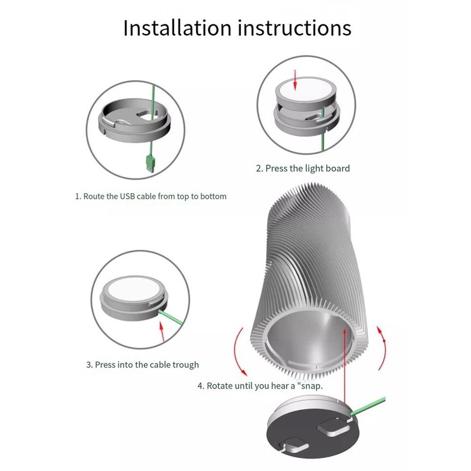 3D Printing Model LED Light LED Spotlight Multicolour Adjustable Led ...