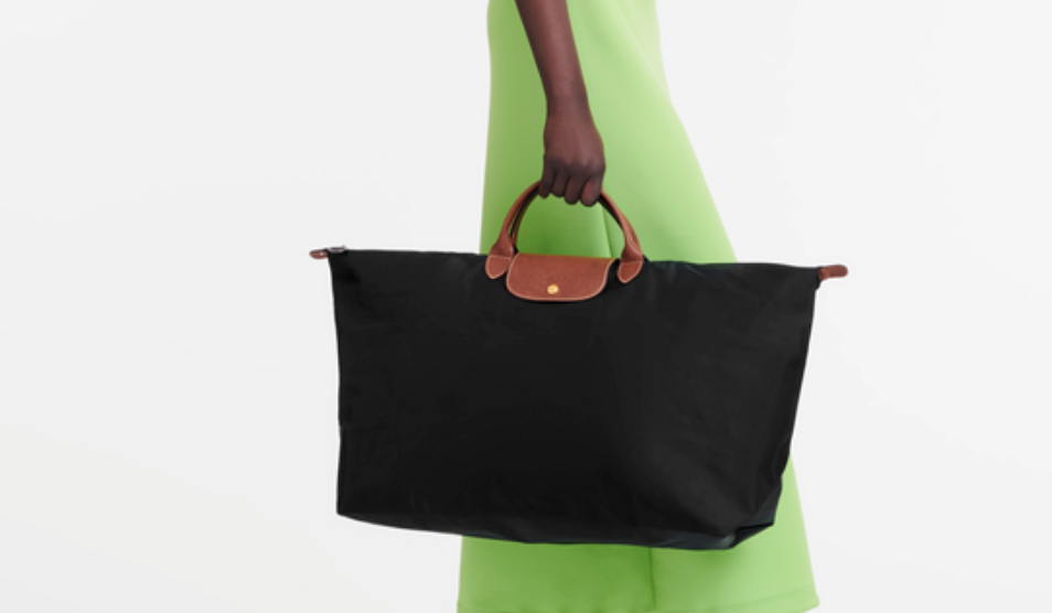 Longchamp Paris Le Pliage Original L Travel bag Black - Recycled canvas ...