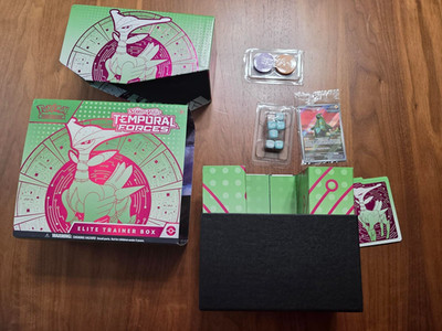 Pokemon TCG Temporal Forces OPEN BOX ETB with Promo Card Sealed Iron ...