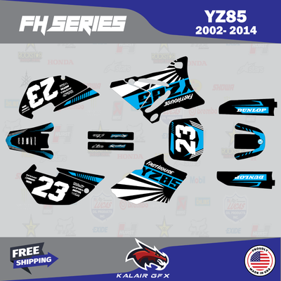 Graphics Kit for Yamaha YZ85 (2002-2014) YZ 85 FH Series - Cyan | eBay