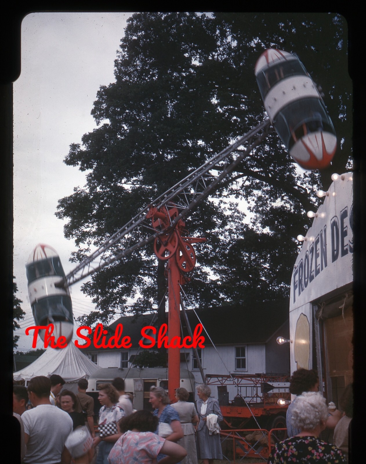 1946 Carroll County Fair Carrollton OH Loop-O-Plane ride Kodachrome ...