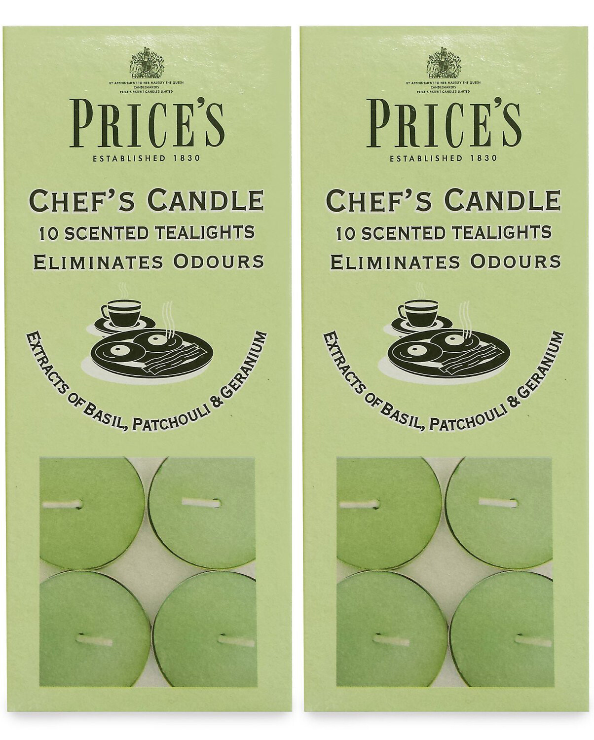 2 x Pack of 10 PRICES Scented Chefs Candle Tealights Candles ...