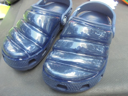 New Crocs Classic Neo Puff Childs 10 Navy | eBay