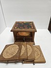 Coaster Wood And Cork Set 1970s 8 Count | eBay