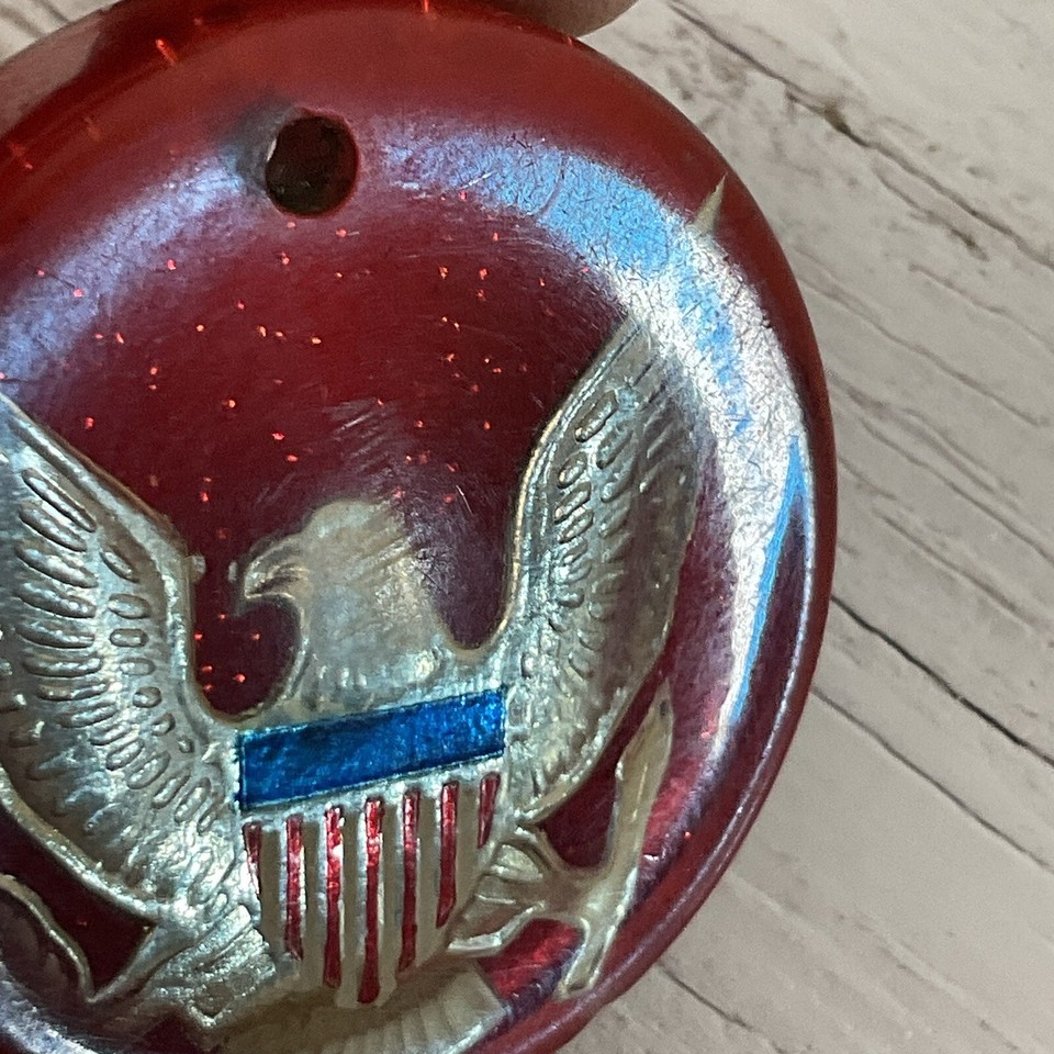 US Army Great Eagle Flag Shield Red 1.5” Round Reflector Militaria ...