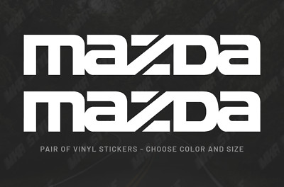2x Mazda Vinyl Stickers - Choose Color and Size - Decal - Contingency ...