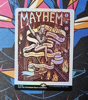 Mayhem Devil NM Rainbow Foil MTG Secret Lair SLD Unplayed Magic The ...