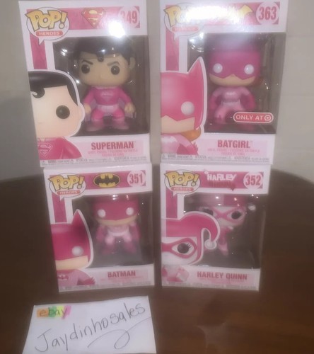 Target Funko Pop Breast Cancer Awareness BATGIRL HARLEY QUINN BATMAN ...