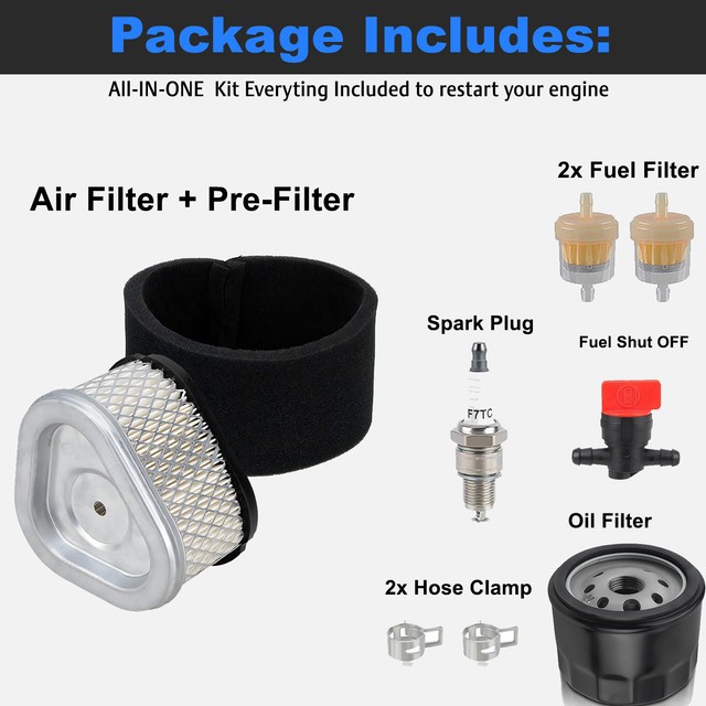 Air Filter Fuel Filter for Kohler CV12.5T-1279 CV12.5T-1283 CV12.5T ...