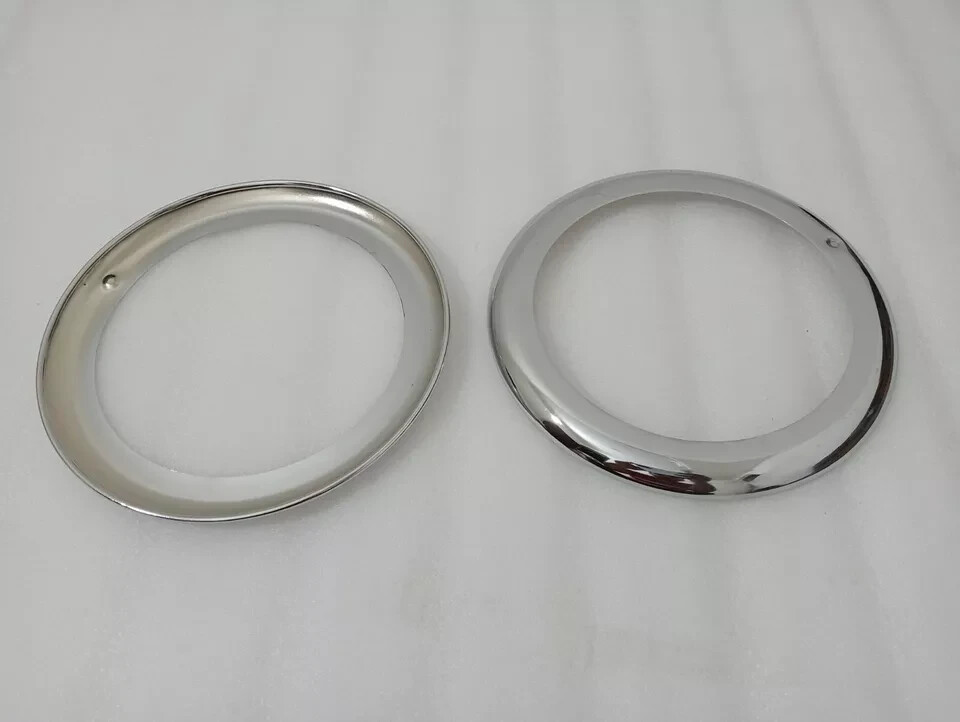 Headlight Retaining Set Bezel Chrome Rim Trim 8" For Willys Jeeps Truck ...