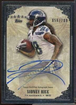 Sidney Rice/200 Rookie Card 2012 Topps Five Star Veteran Autographs # ...