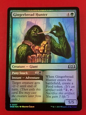 1x Gingerbread Hunter & Puny Snack | FOIL | Wilds of Eldraine | MTG ...