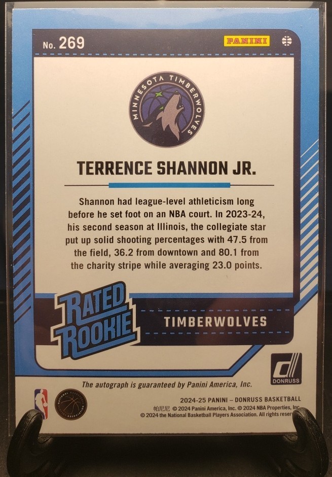 2024-25 Panini Donruss Rated Rookie Terrence Shannon JR. RC 269 | eBay